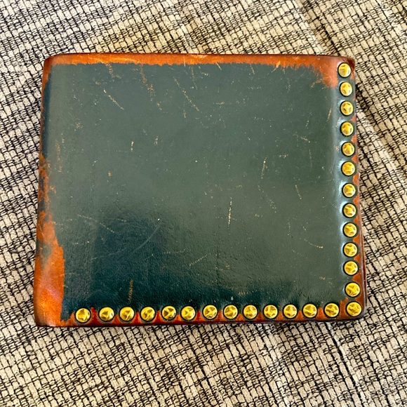 Campomaggi | Bags | Vintage Campomaggi Italian Leather Studded Wallet ...